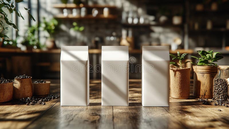 Eco-Friendly Packaging in a Rustic Setting Generative AI Stock ...