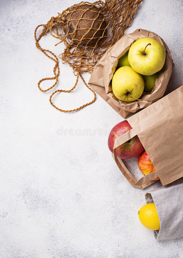 Eco-friendly Packing. Paper and Cotton Bags Stock Photo - Image of ...