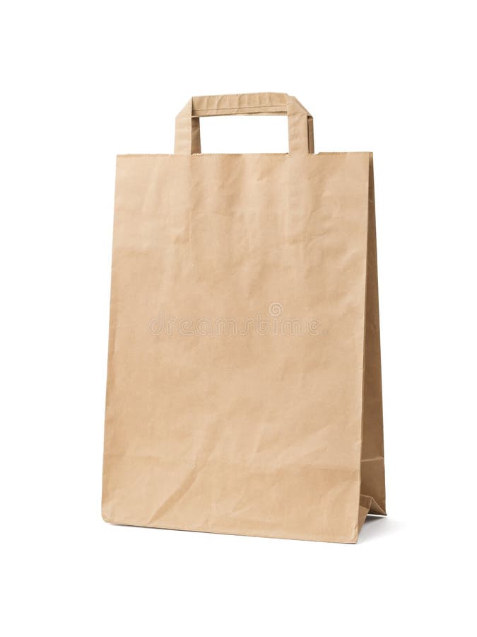 Eco-friendly Paper Bag Insulated on a White Background Stock Photo ...