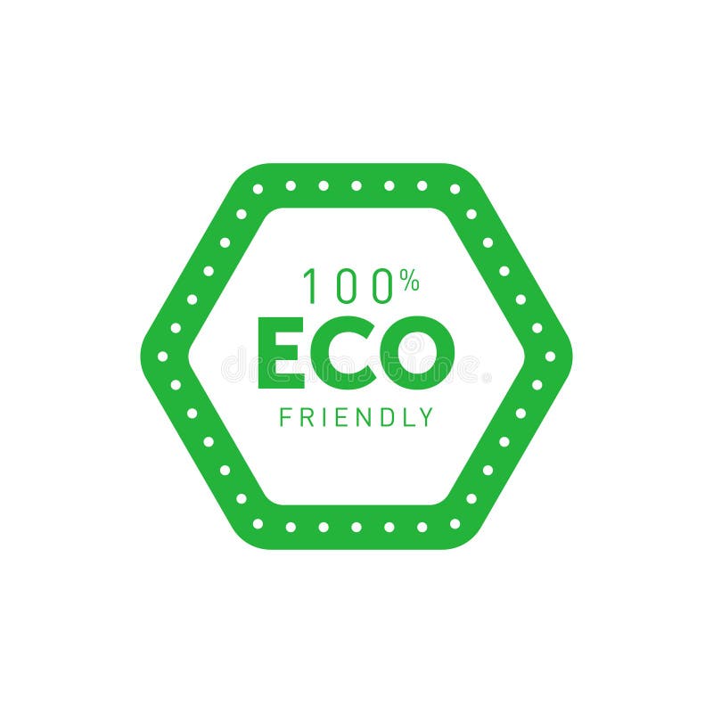 Set of Eco Friendly 100 Percent Green Badges with Tree Leaf. Design ...