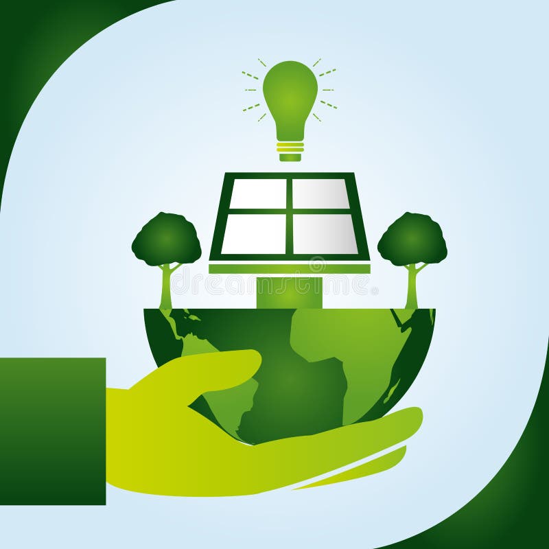 Eco Friendly Planet Design Image Stock Illustration - Illustration of ...
