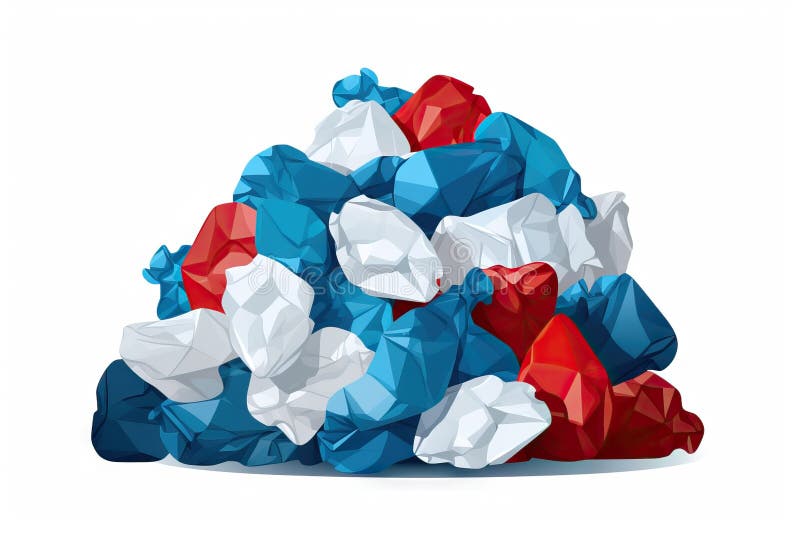 Eco-friendly Plastic Bags in Flat Minimalistic Style AI Generated Stock ...