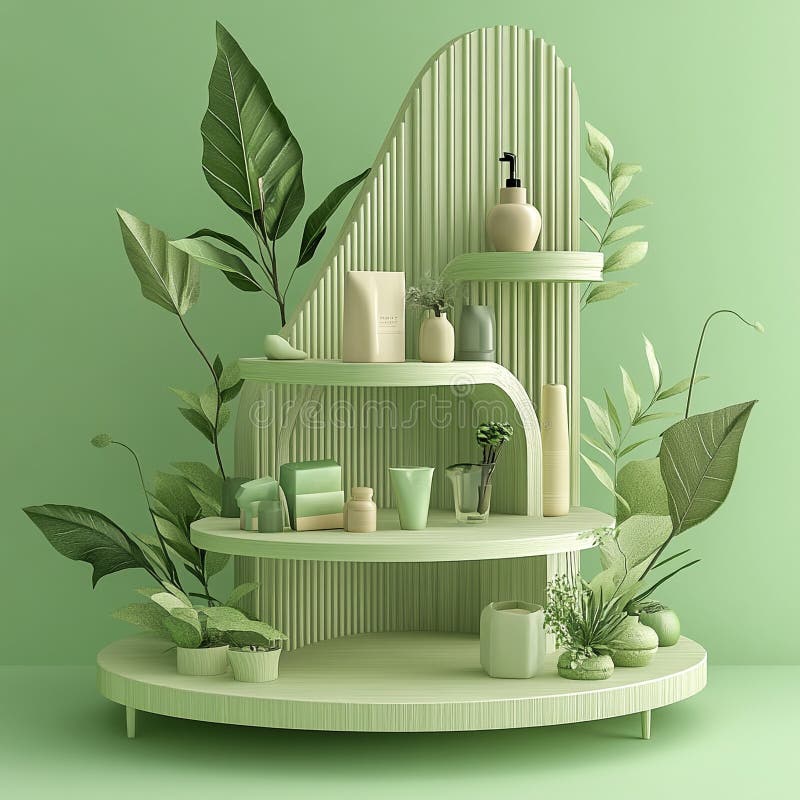 Eco-Friendly Product Display. Generated with Ai Stock Illustration ...