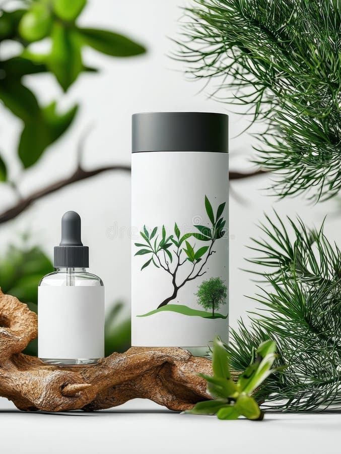 Eco-Friendly Product Packaging with Natural Elements on Display ...