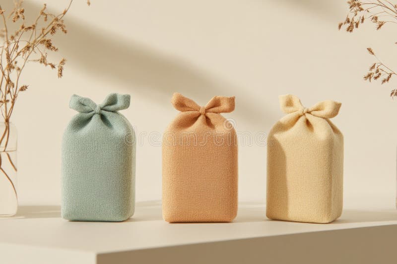 Eco-friendly Product Packaging Set with Natural Tones Displayed on a ...