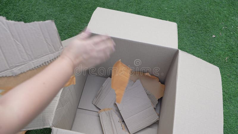 Cardboard Boxes with Crumpled Paper Inside for Packaging Goods from ...
