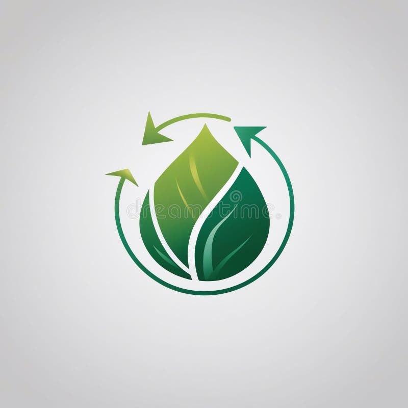 Eco-Friendly Recycle Symbol with Leaf Design Vector Stock Illustration ...