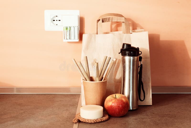 Eco-friendly Reusable Items Made of Bamboo and Paper Stock Image ...