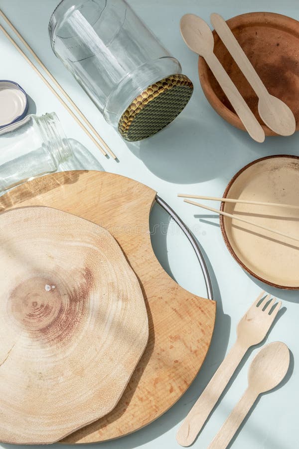 Eco Friendly Reusable Kitchen Utensils. Stock Image - Image of concept ...