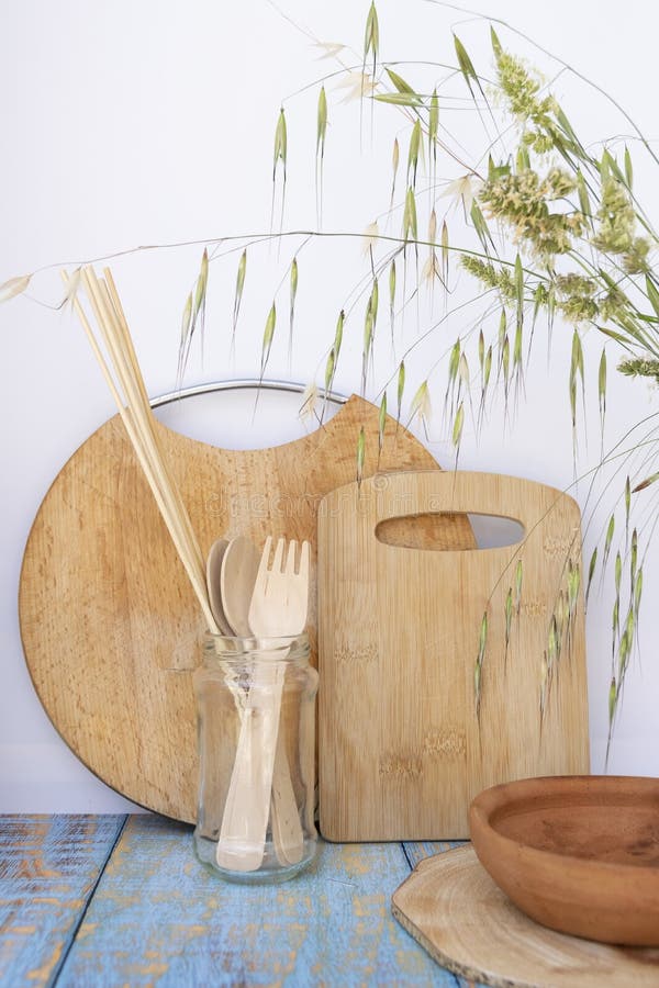 Eco Friendly Reusable Kitchen Utensils. Stock Photo - Image of dish ...