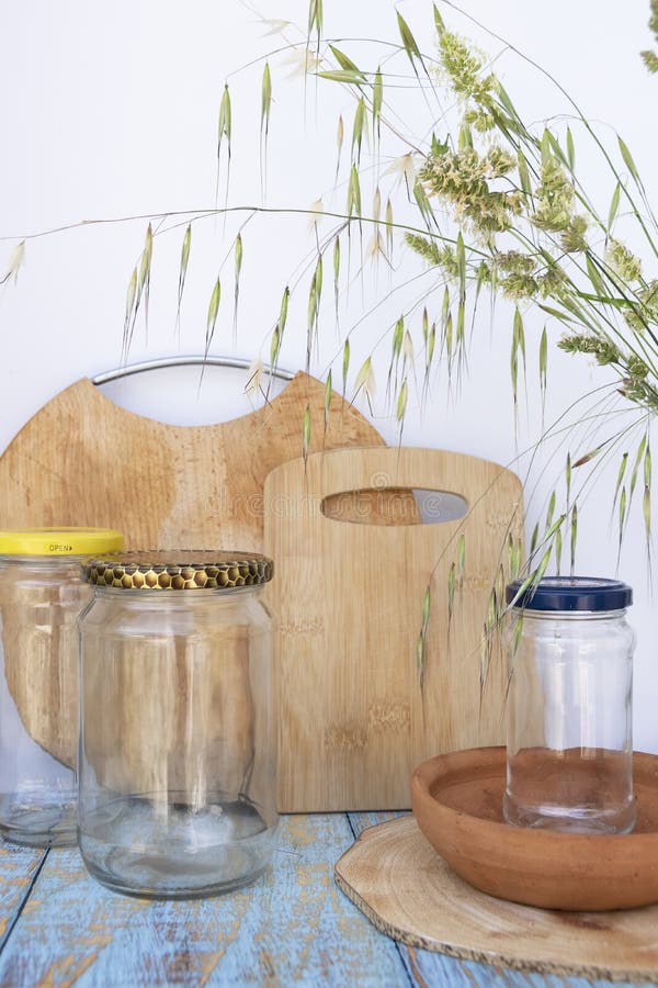 Eco Friendly Reusable Kitchen Utensils. Stock Photo - Image of food ...