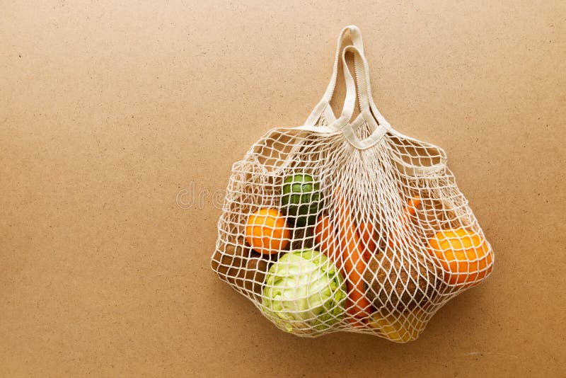 Eco Friendly Reusable Mesh String Knitted Shopping Bag with Fruits and ...