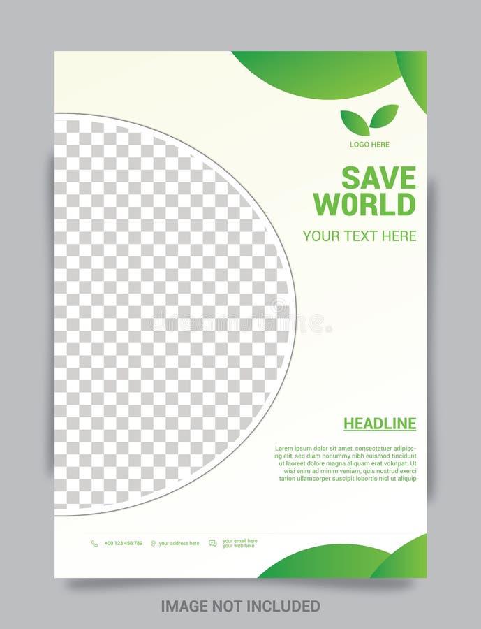 Eco-Friendly Save the World Flyer Design Template Editable PSD for ...
