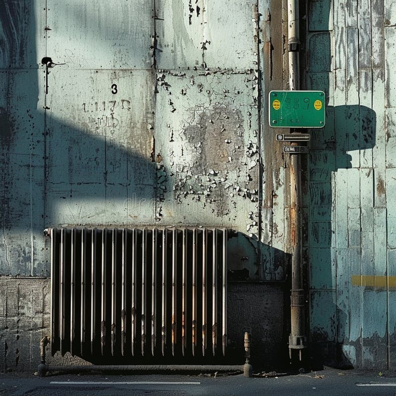 Eco-friendly Street Sign by a Cozy Radiator Stock Illustration ...