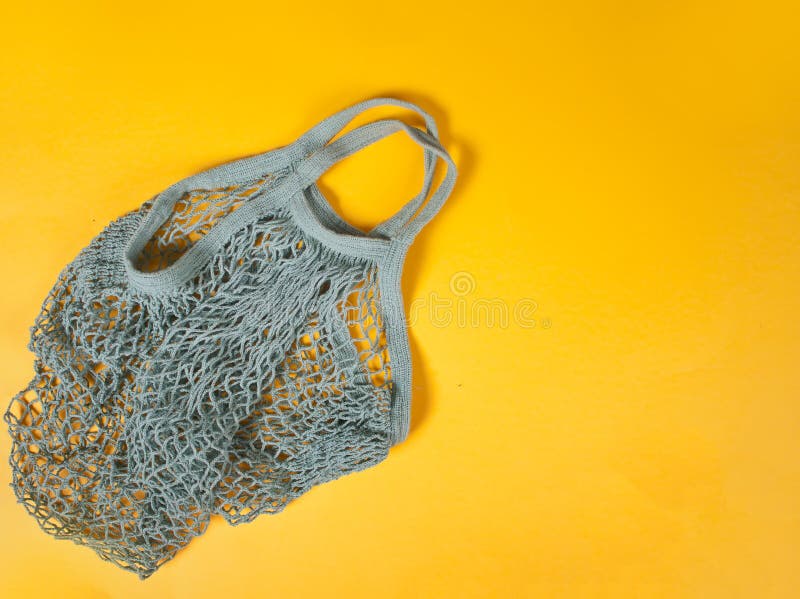 Eco Friendly String Cotton Shopping Bag. No Plastic. Ecological Concept ...