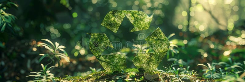 Eco-Friendly Symbol in Lush Green Forest - a Vibrant Nature Setting ...