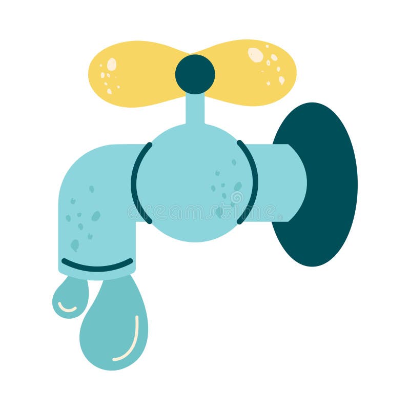 Eco Friendly Tap with Drops Isolated Stock Vector - Illustration of ...