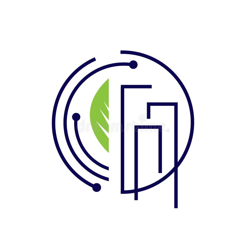 Eco Friendly Tech Green Building Technology Logo Design Vector Icon ...