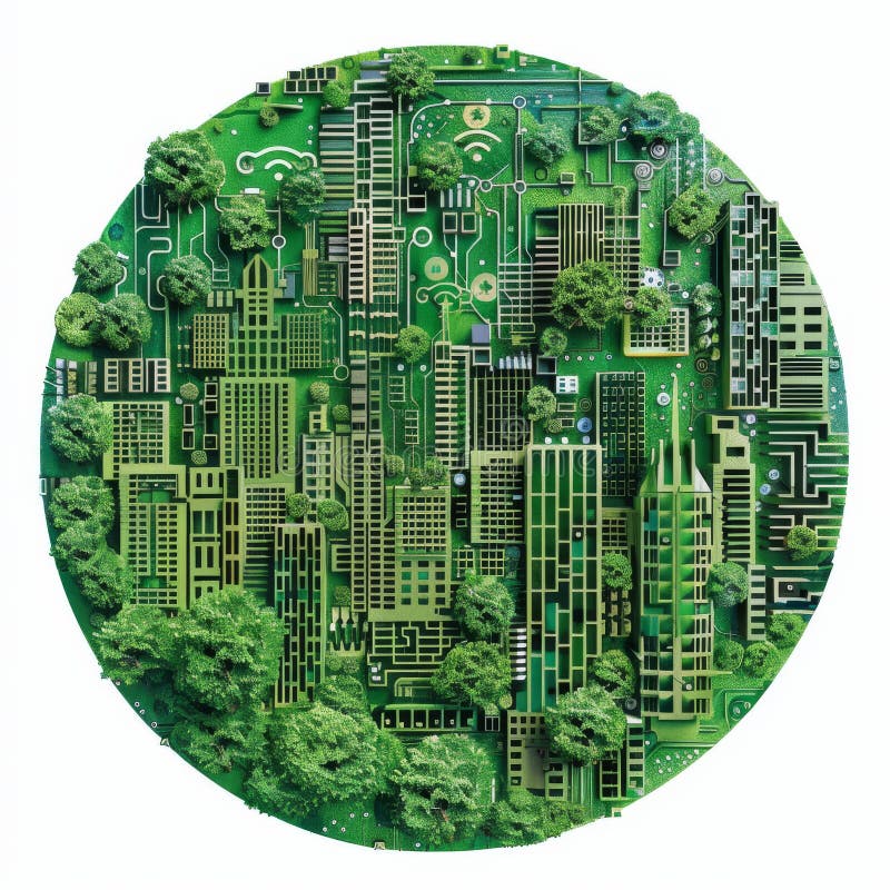 Eco-Friendly Technology Concept Stock Image - Image of chipset ...