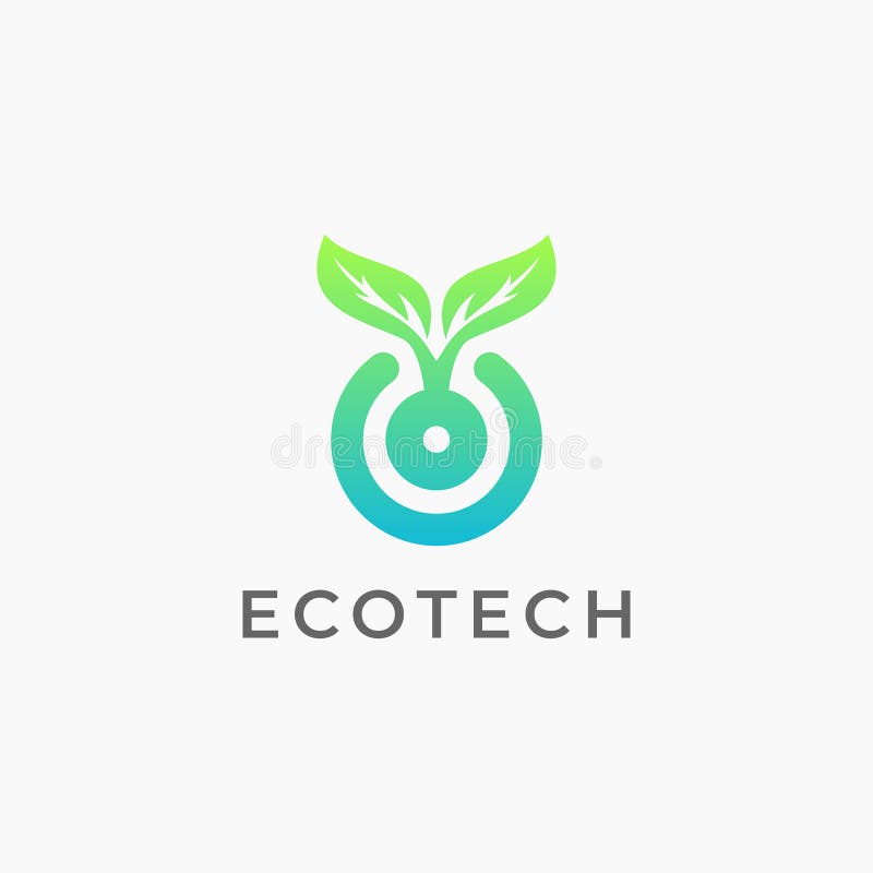 Eco Friendly Technology Logo Stock Vector - Illustration of computing ...