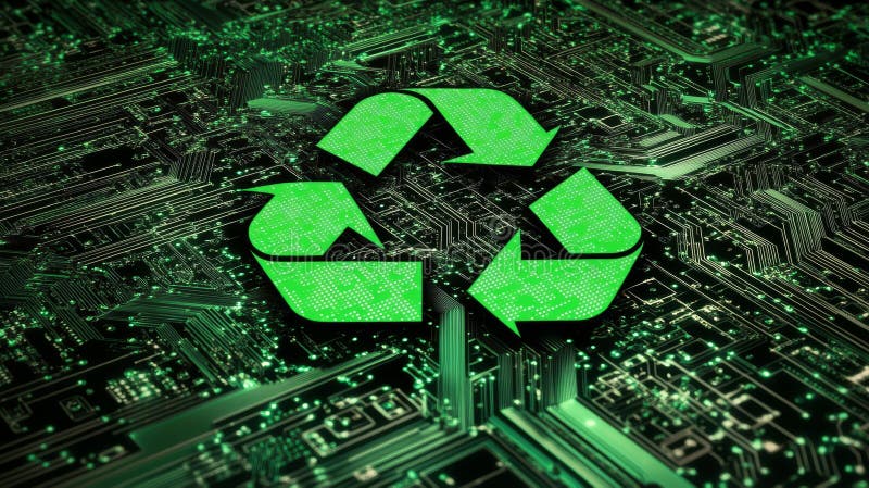 Eco-friendly Technology and the Recycling of Electronics are Symbolized ...