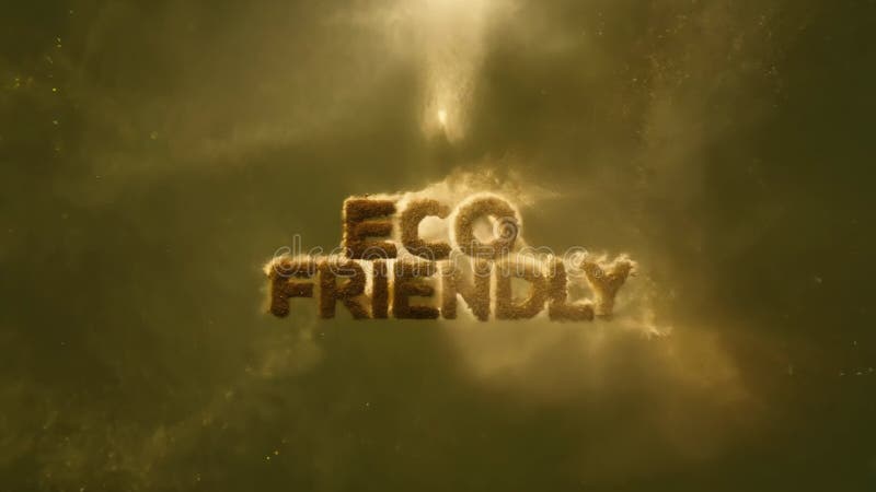 Eco-Friendly Text Animation with Dust Particle Effects Stock Footage ...