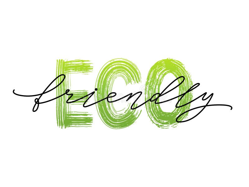 Eco Friendly Text Illustration Stock Vector Illustration Of Green