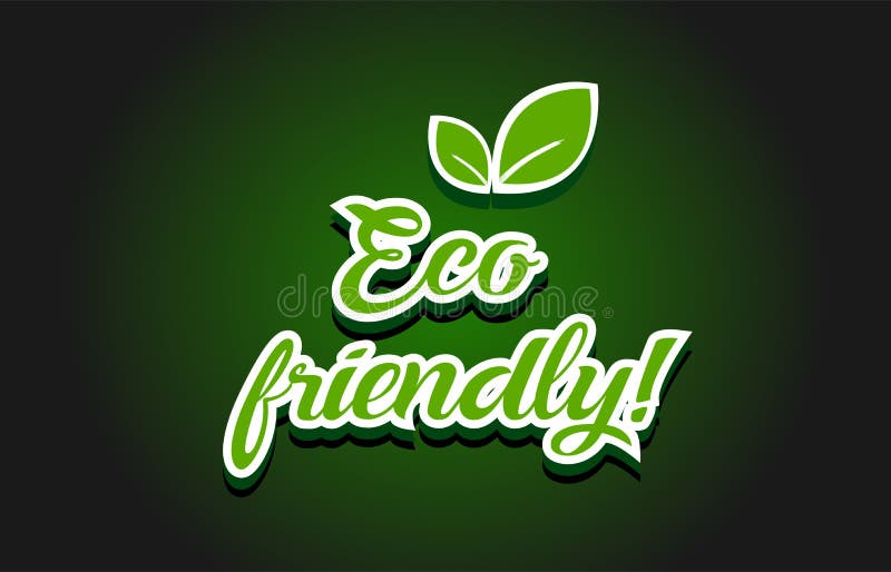 Eco Friendly Text Logo Icon Design Stock Vector - Illustration of ...