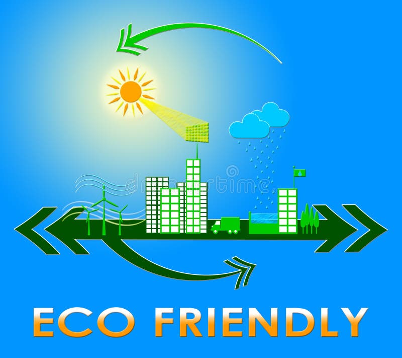 Eco friendly town stock vector. Illustration of energy - 15506280