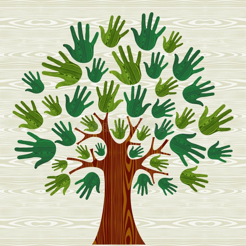 Eco friendly Tree hands stock vector. Illustration of ecology - 27410991