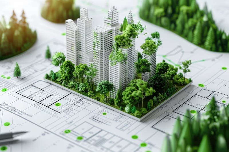 Eco-friendly Urban Development Blueprint with Green Architecture and ...