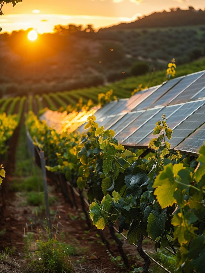 Eco-friendly Vineyard Using Traditional Methods, Featuring Solar ...