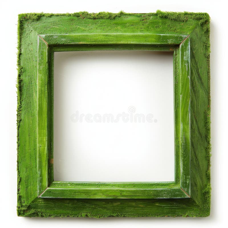 Eco-Friendly Vintage Mossy Green Frame with Rustic Charm Stock Photo ...