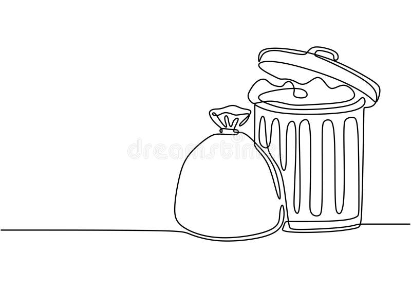 Plastic Bag Line Drawing Stock Illustrations – 1,352 Plastic Bag Line ...