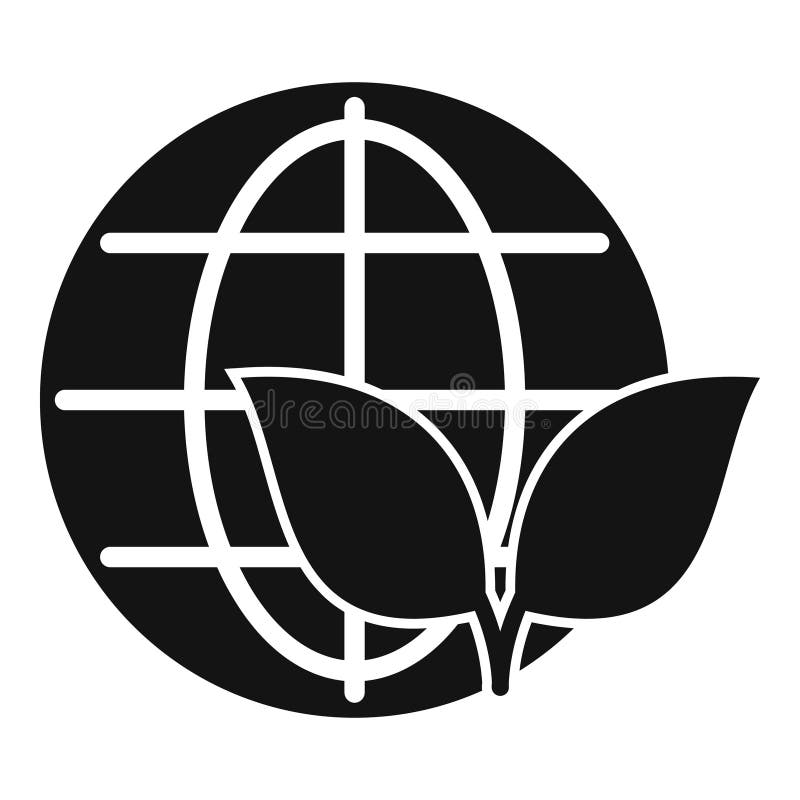 Eco Friendly World Environment Conservation Icon with Leaves Stock ...