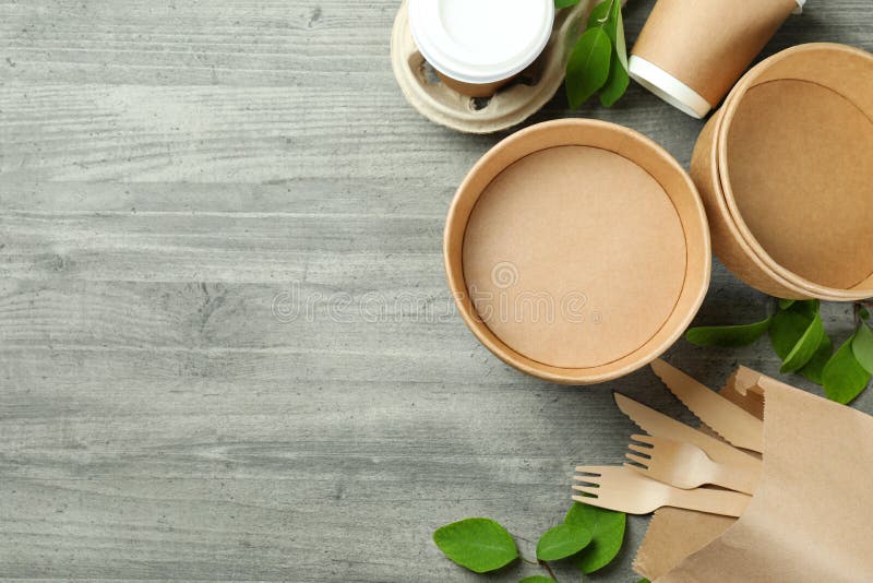 Eco Friendly Zero Waste Concept on Gray Textured Background Stock Image ...