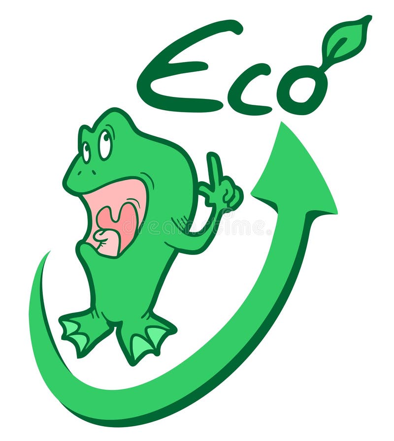 Eco frog stock vector. Illustration of character, animal - 34938047