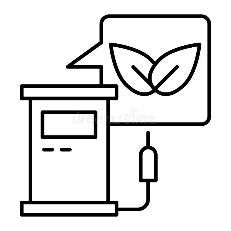 Eco Fuel Thin Line Icon. Eco Refueling Vector Illustration Isolated on ... Eco Fuel Thin Line Icon. Eco Refueling Vector Illustration Isolated on ...