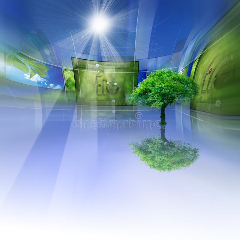 Eco Gallery stock illustration. Illustration of blue - 16914144