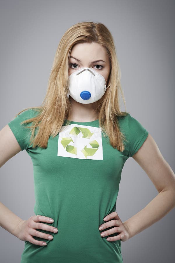 Eco girl stock image. Image of pollution, casual, awareness - 97734975