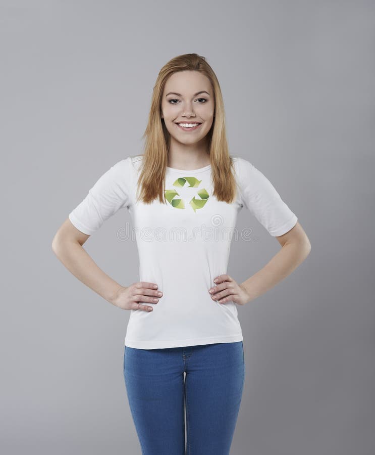 Eco girl stock photo. Image of green, awareness, motivation - 97734216