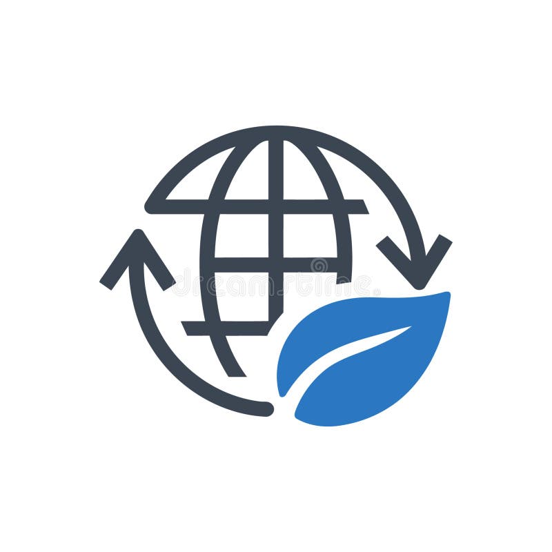 Eco Global Recycling Icon stock vector. Illustration of sign - 350466536