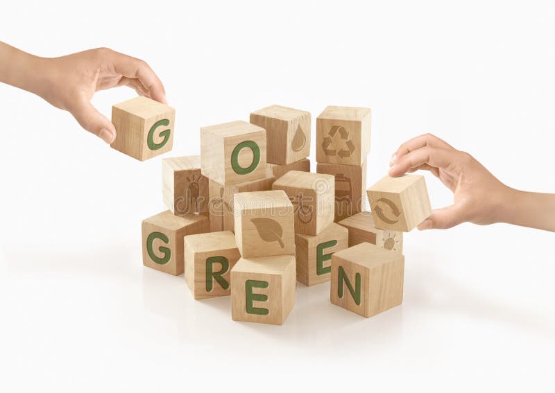 Eco & Go Green Concept on Isolated. Stock Image - Image of conceptual ...