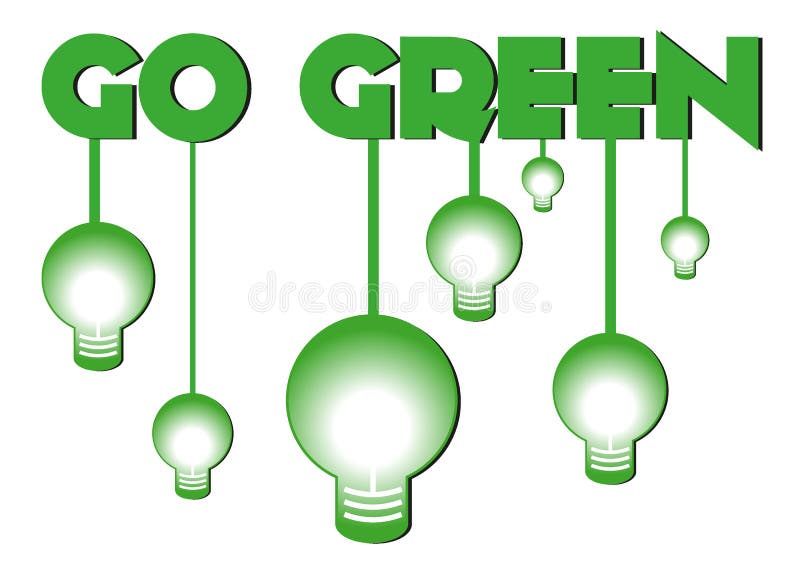 Eco go green text stock illustration. Illustration of future - 55135279
