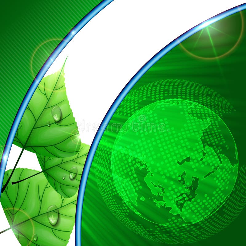 Eco Green Background with Leaves. Stock Vector - Illustration of bright ...