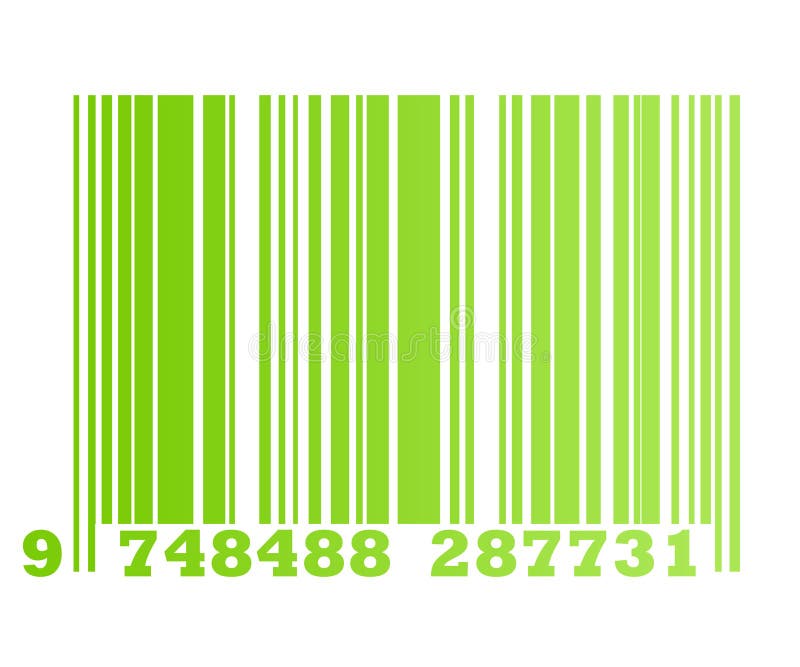 Eco green bar code stock illustration. Illustration of green - 14484468