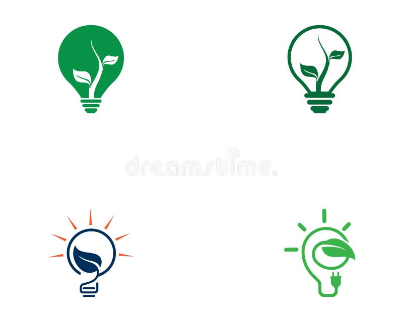 Eco Green Bulb Electrical Template Design Vector Stock Illustration ...