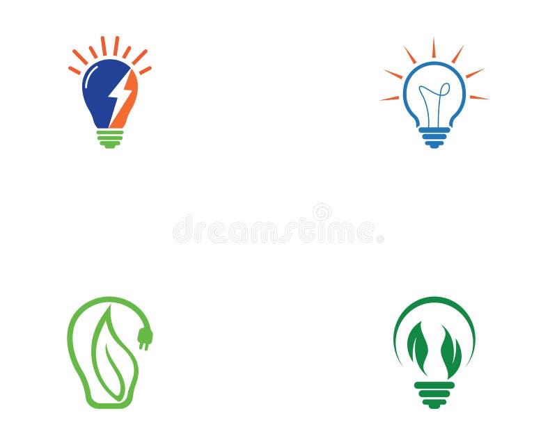 Eco Green Bulb Electrical Template Design Vector Stock Illustration ...