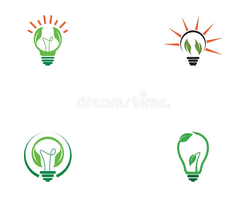 Eco Green Bulb Electrical Template Design Vector Stock Illustration ...