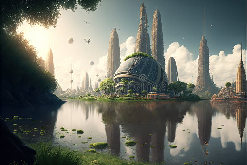 Green City of the Future. Eco City of the Future. Harmony of City and ...